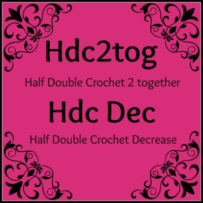 Half Double Crochet Decrease Stitch (Hdc2tog/hdc dec) Tutorial ...